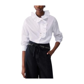 Liu Jo Blouse en popeline - Femme - Blouses et Chemises - Blanc - Taille: 36 FR