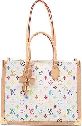Louis Vuitton sac cabas monogrammé x Takashi Murakami (années 2010) - Blanc
