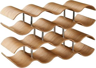 Generic Wellenförmiges Weinregal, Flaschenhalter für Den Schreibtisch, Stilvoll und Robust, Einfache Montage, Ideal für Zuhause, Bar und Speisekammer(Large)