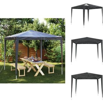 vidaXL Vidaxl - Tente de r&eacute;ception professionnelle 2,5x2,5 m Anthracite 90 g/m&sup2; - Tents De R&eacute;ception - Abri Jardin - Gazebo - Parasol - Terrasse Couverte