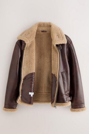 Next Lederjacke Pilotenjacke aus Kunstleder (1-St)