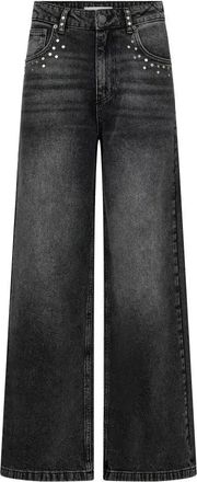 Co'Couture Femme, Jeans, Noir, Taille: 40 FR Vickycc Stud Wide Jeans