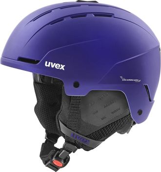 Uvex Stance - robuster, effizient bel&uuml;fteter Skihelm f&uuml;r Damen und Herren mit individueller Gr&ouml;&szlig;enanpassung - Purple bash matt - 51-55 cm