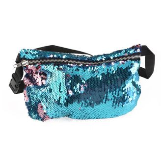 Holibanna Farbwechselnde Pailletten H&uuml;fttasche Verstellbar Mit Leichtem Design F&uuml;r Damen Outdoor Casual Tasche in Blau F&uuml;r Sport Und Freizeit
