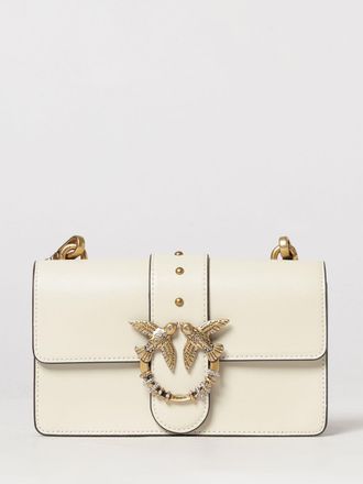 Pinko Love One Classic Mini-Schultertasche aus Leder mit Strass und Logo
