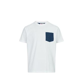 MC2 Saint Barth T-shirt Blanche &agrave; poche poitrine imprim&eacute;e en coton