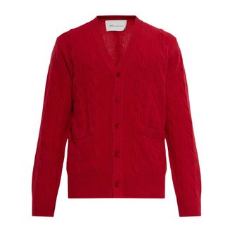 Ami Zopfstrick-Wollcardigan - - Knitwear - Herren - Rot - M