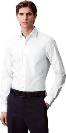 Calvin Klein Chemise slim en coton m&eacute;lang&eacute;