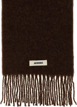 Jacquemus Alpaca & Mohair Blend Scarf - Brown