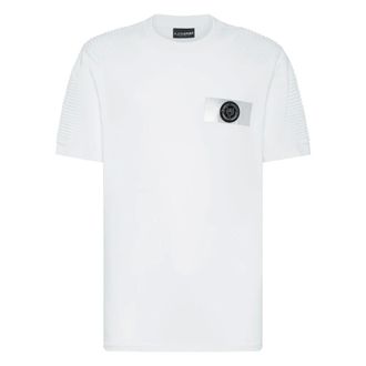 Plein Sport Homme, Tops, Blanc, Taille: XL T-shirt Col Rond MC
