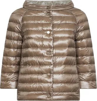 Herno Femme, Vestes, Brun, Taille: 48 FR Cape R&eacute;versible Ultral&eacute;g&egrave;re en Nylon