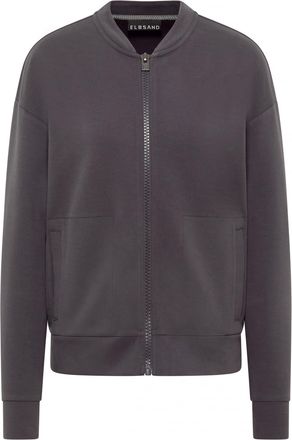 Elbsand Enid Damen Zip Sweatjacke, Blousonkragen, locker geschnitten