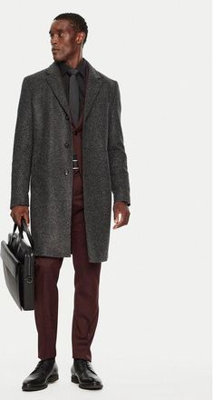 HUGO BOSS Übergangsmantel H-Hyde 50528132 Schwarz Slim Fit