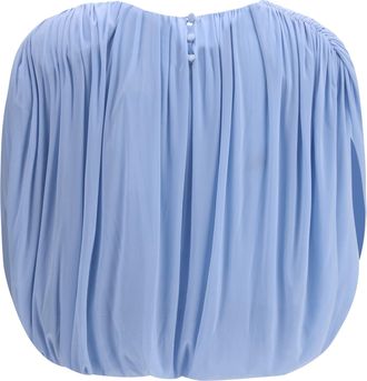 Magda Butrym Pleated Cupro Blouse - Blue