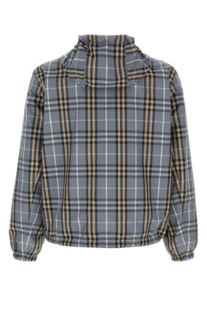 Burberry Mens Embroidered Polyester Reversible Jacket Waveblueipcheck Giubbini