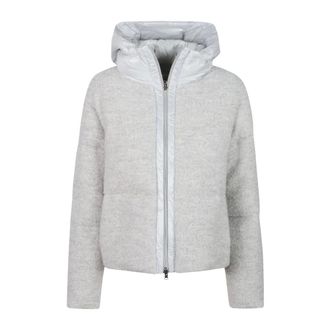 Herno Veste &agrave; capuche orn&eacute;e de sequins - Femme - Vestes - Gris - Taille: 42 FR