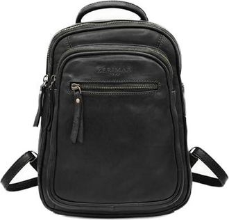 Zerimar | Sac &agrave; dos en cuir v&eacute;ritable pour femme, style d&eacute;contract&eacute; | Sac &agrave; dos en cuir naturel pour femme avec plusieurs compartiments | Id&eacute;al au quotidien| 