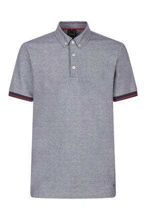 Geox Mens M Polo Oxford 2 Poloshirt, Sky CAPT/Brill WHT, S