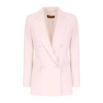 Max Mara Fitted Blazer aus Wollkrepp - - Jackets - Damen - Rosa - M