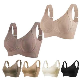 Generic Soutien-gorge push-up sans couture pour femme - Soutien-gorge push-up r&eacute;glable sans fil - Couverture compl&egrave;te douce et sans couture, 2 pi&egrave;ces - E, 3XL
