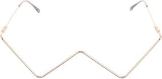 Yarnow Monture de Lunettes sans M&eacute;tal Dor&eacute; Cadre D&eacute;coratif L&eacute;ger et R&eacute;sistant Accessoires Mode pour Femmes et Hommes