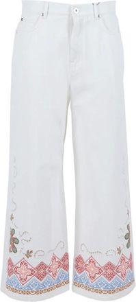 Max Mara Femme, Pantalons, Blanc, Taille: 46 FR Pantalone lungo Adunco