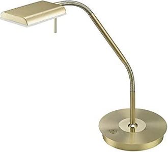 Trio Leuchten LED Tischleuchte 520910108 Bergamo, Metall Messing matt, 12 Watt LED, Sensor Dimmer