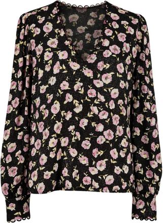 Twinset Femme, Blouses et Chemises, Multicolore, Taille: 40 FR Chemisier &agrave; fleurs &agrave; col en V