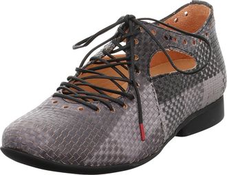 Think Damen GUAD2 chromfrei gegerbte nachhaltige Halbschuhe, SCHWARZ 9000