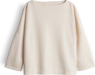 someday Damen Dreiviertelarmshirt | Karita Pure Shirt aus schimmernder Piqu&eacute; Ware Champagne, 42