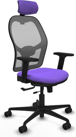 Piqueras y Crespo Super ergonomischer Stuhl mit 2D-Armlehnen, h&ouml;henverstellbarer Lendenwirbelst&uuml;tze und h&ouml;henverstellbarem Kopfteil und Neigungsverstellung, ausgestatte