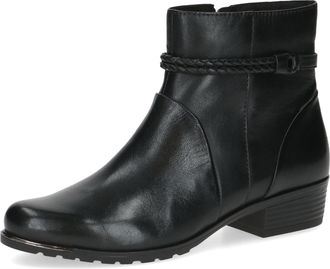 Caprice Caprice Damen Stiefeletten aus Leder Kleiner Absatz, Schwarz (Black Nappa), 37.5 EU