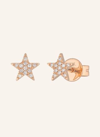 Leaf Ohrstecker Star 18 Karat Rosegold Mit Diamanten rosegold