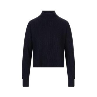 Max Mara Pull col montant c&ocirc;tel&eacute; Fufy - Femme - Pulls - Noir - Taille: 42 FR