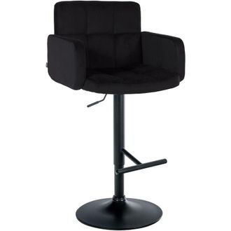 Clp Tabouret de bar Los Angeles velours Noir Noir