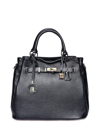 Anna Luchini Schwarz Rindsledertasche