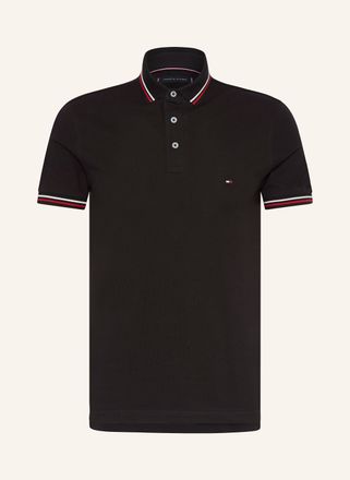 Tommy Hilfiger Pique-Poloshirt Tipped Slim Fit schwarz