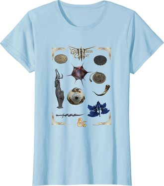 Dungeons & Dragons Baldurs Gate Epic Items Collage Poster T-Shirt