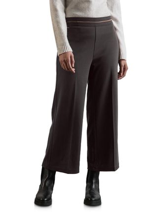 Street One Damen A378525 Wide Leg Hose, Dark Oak Brown, 40W / 26L EU