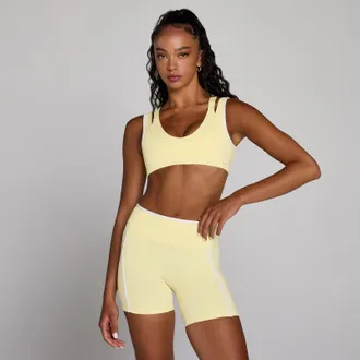MyProtein Brassi&egrave;re de sport double &eacute;paisseur &agrave; d&eacute;tails contrast&eacute;s Velocity MP femme - Cr&egrave;me beurr&eacute;e - XS