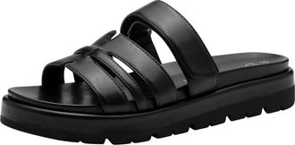 Marco Tozzi Damen Pantoletten mit Klettverschluss Bequem, Schwarz (Black), 41 EU