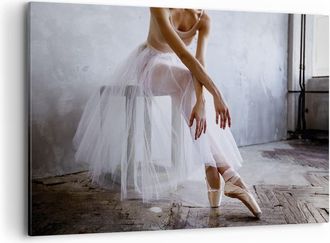 Arttor Wandbilder Dekoration Wohnzimmer Ballerina Ballett Studio Bilder auf Leinwand 120x80cm Leinwandbild Schlafzimmer Küche Deko Wand Kunstdruck Art Groß X