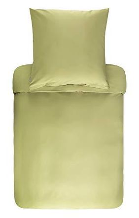 Bassetti Uni Bettwäsche aus 100% Baumwollsatin in der Farbe Felce v.7, Maße: 135x200 cm - 9303115