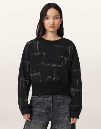 AllSaints As Emb Separo - Sweat - Noir