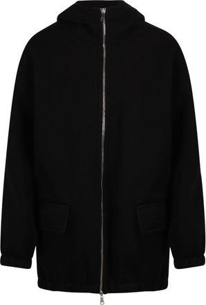 Plan C Plan C, Femme, Sweatshirts et sweats &agrave; capuche, Noir, Taille: 40 FR Longue veste &agrave; capuche