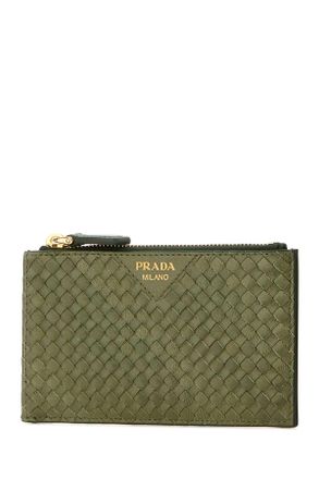 Prada Quilted Leather Card Case - Green