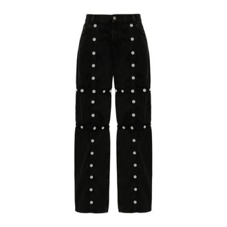 The Attico Schwarze Denim-Hose - - Jeans - Damen - Schwarzk - W28
