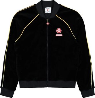 Casablanca Homme, Sweatshirts et sweats &agrave; capuche, Noir, Taille: L Gradient Piping Velour Track Jacket