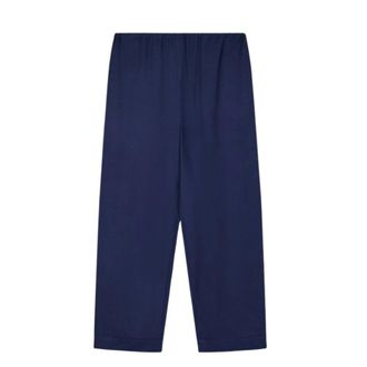 Emporio Armani ASV Flie&szlig;ende Micro-Leopardenmuster-Jacquard-Hose - - Trousers - Damen - Blau - M