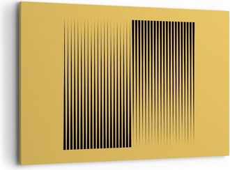 Arttor Bilder auf Leinwand 100x70cm Leinwandbild Minimalismus Quadrat Linien Groß Wanddeko Bild Schlafzimmer Küche Deko Wandbilder Dekoration Wohnzimmer Wall